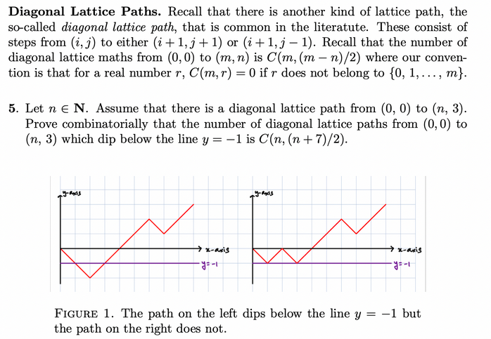 Solved Diagonal Lattice Paths. Recall that there is another | Chegg.com