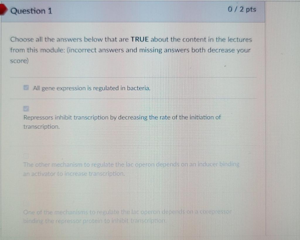 Solved Choose all the answers below that are TRUE about the | Chegg.com