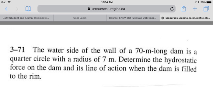 Solved iPad令 10:14 AM イ* 99%- urcourses.uregina.ca UofR | Chegg.com