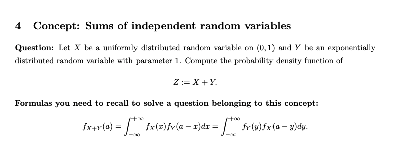 Solved Concept: Sums of independent random variables | Chegg.com