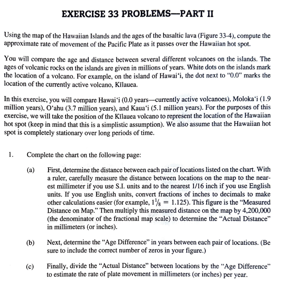 Solved EXERCISE 33 PROBLEMS-PART II Using the map of the | Chegg.com