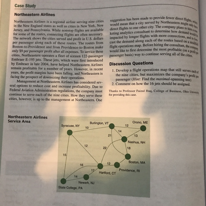 Solved 1. Develop a flight operations map that still serves | Chegg.com