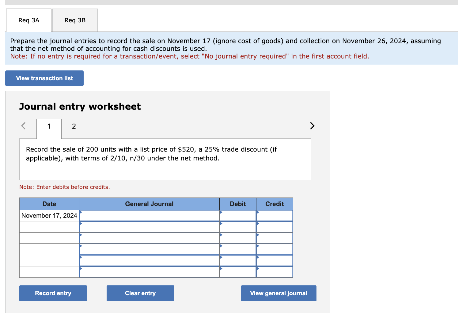 Solved Required information Exercise 7-5 (Algo) Trade and | Chegg.com
