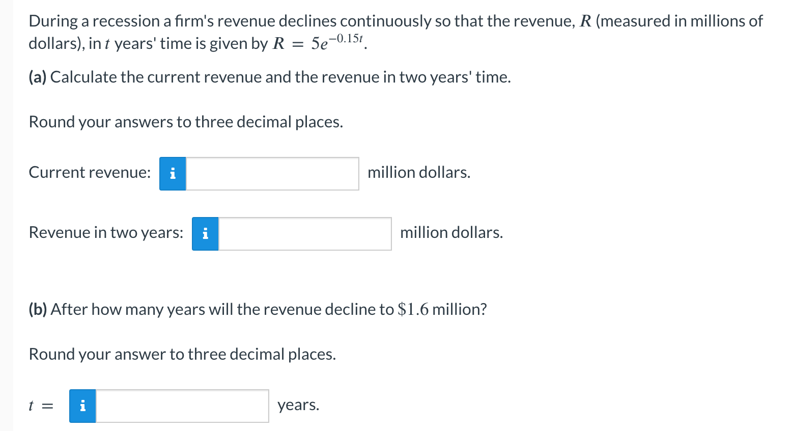 Solved During a recession a firm's revenue declines | Chegg.com