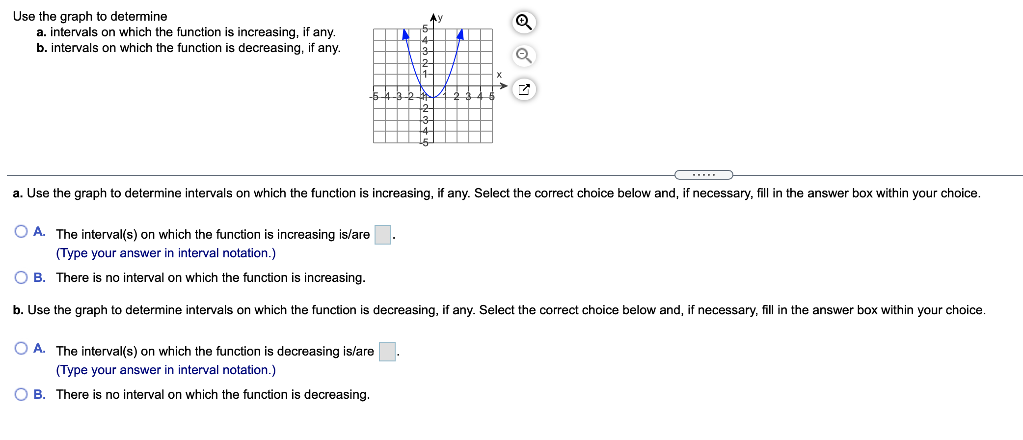 Solved Use the graph to determine a. intervals on which the | Chegg.com