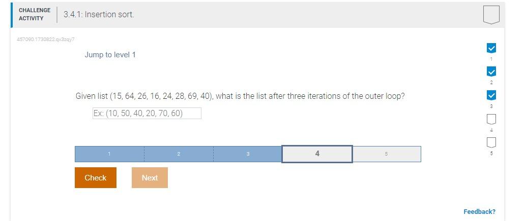 Solved Given list (15,64,26,16,24,28,69,40), what is the | Chegg.com