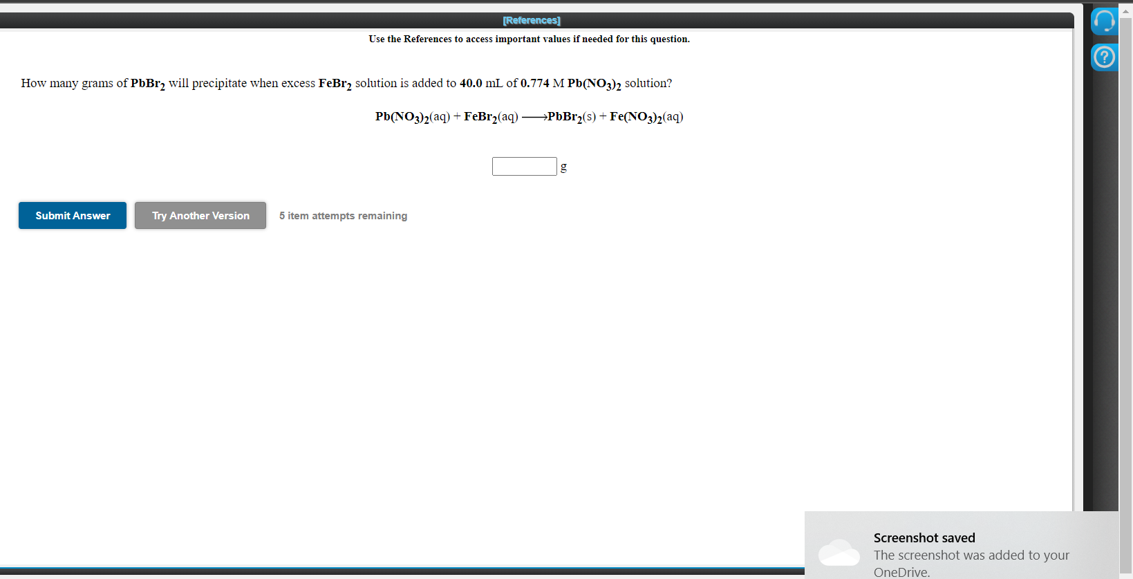 Solved [References] Use the References to access important | Chegg.com
