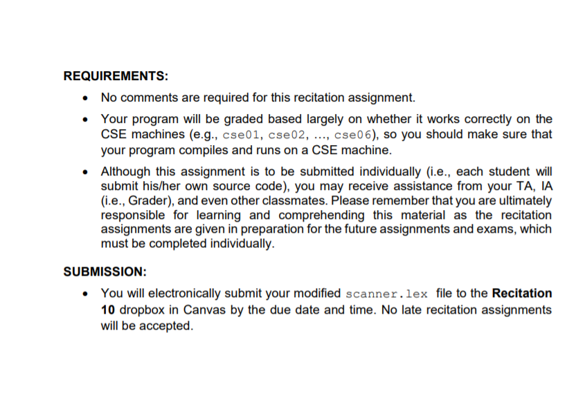 Solved On Linux, flex is the fast lexical analyzer | Chegg.com