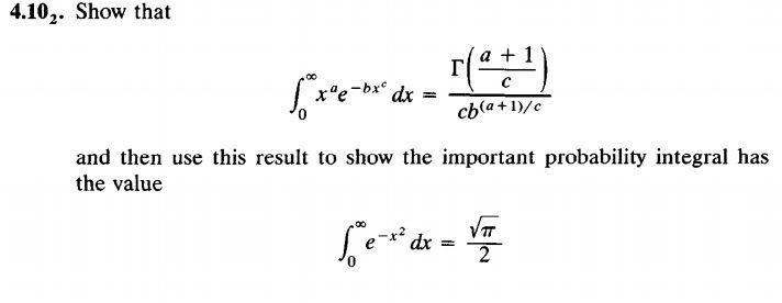 Solved 4.102. Show that (x*e **** ds - r(4+1) +1 с ch(a | Chegg.com