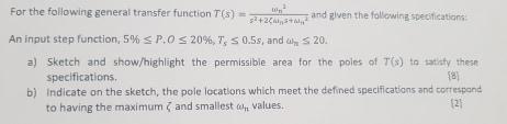 Solved For the following general transfer function (5) | Chegg.com
