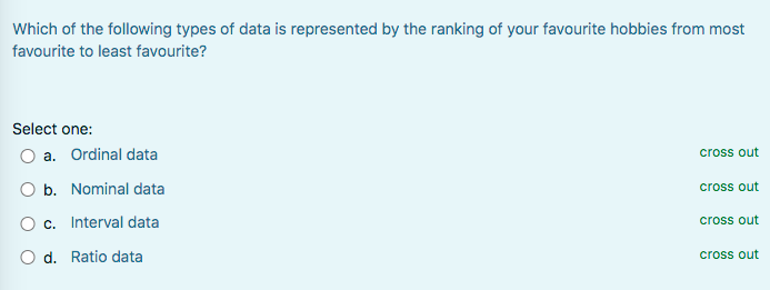 Solved Which of the following types of data is represented | Chegg.com