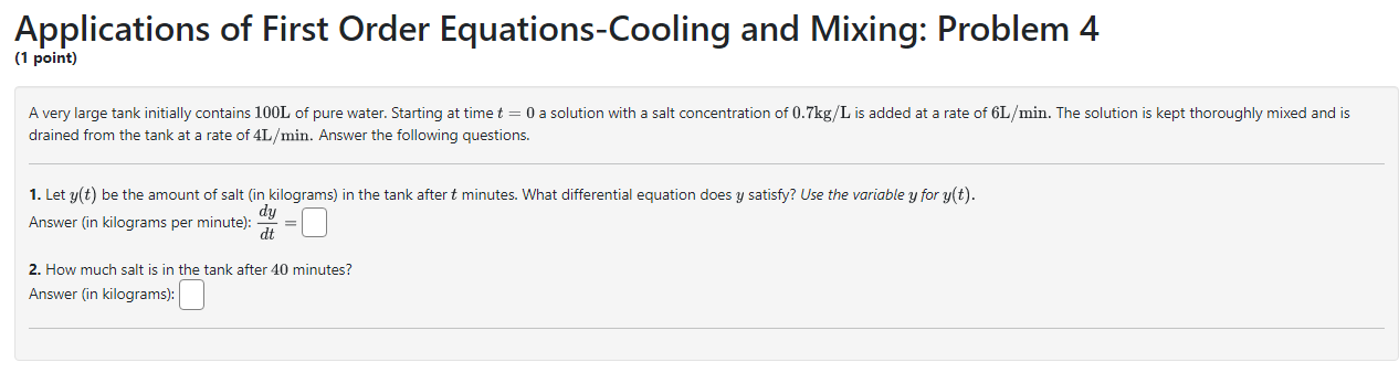 Solved Applications of First Order Equations-Cooling and | Chegg.com