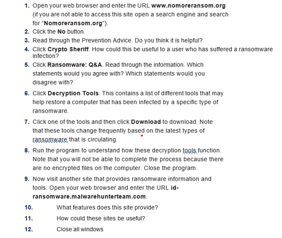 Solved 1. Open your web browser and enter the URL | Chegg.com