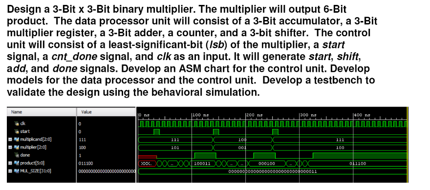 Design A 3 Bit X 3 Bit Binary Multiplier The