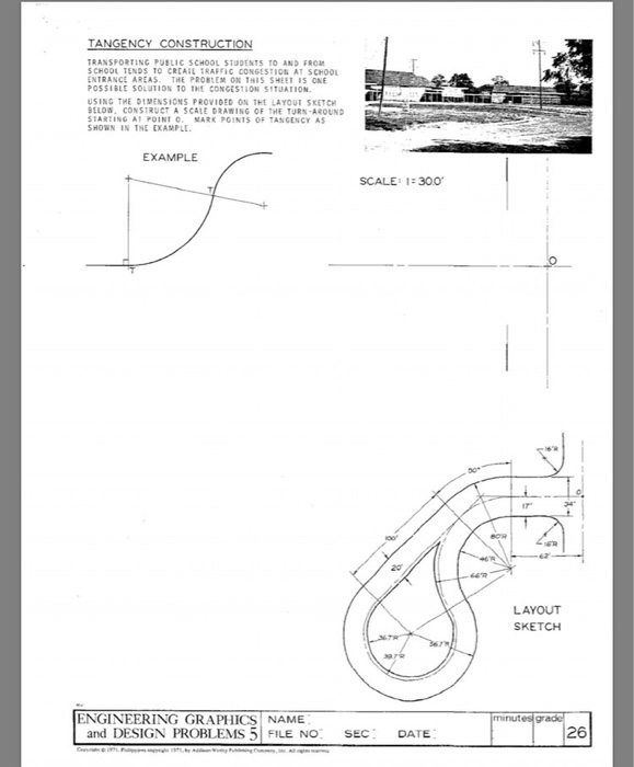 TANGENCY CONSTRUCTION TRANSPORTING PUBLIC SCHOOL | Chegg.com