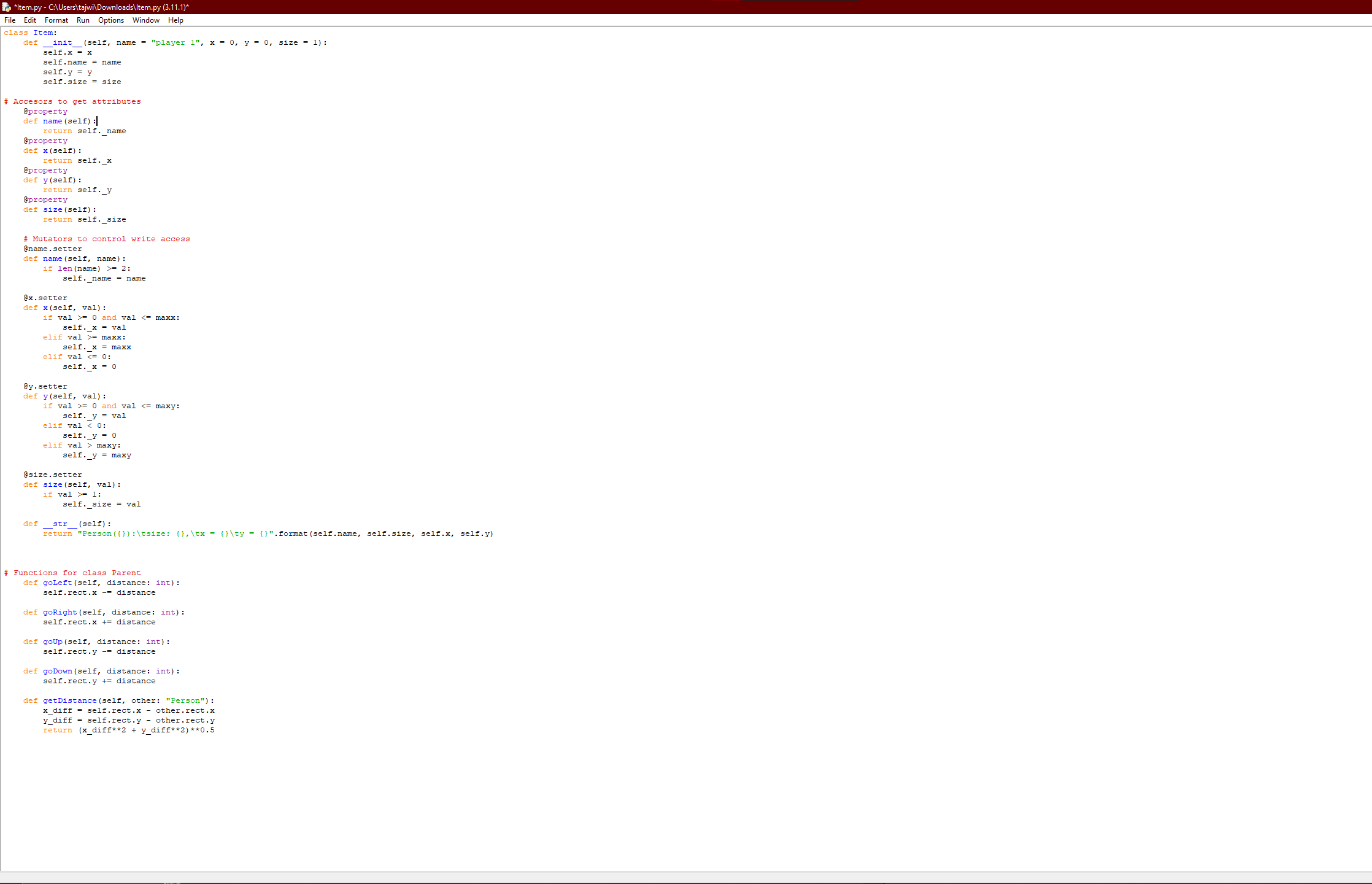 Solved File Edit Format Run Options Window Help frate: from | Chegg.com