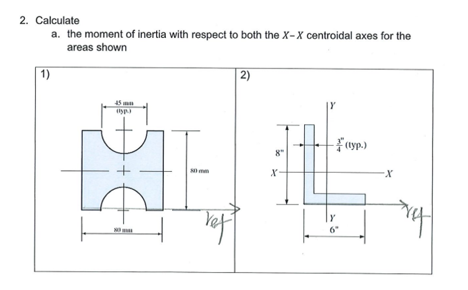 Solved Calculatea. ﻿the moment of inertia with respect to | Chegg.com