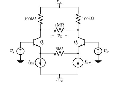 Solved Draw the differential-mode and common mode half | Chegg.com