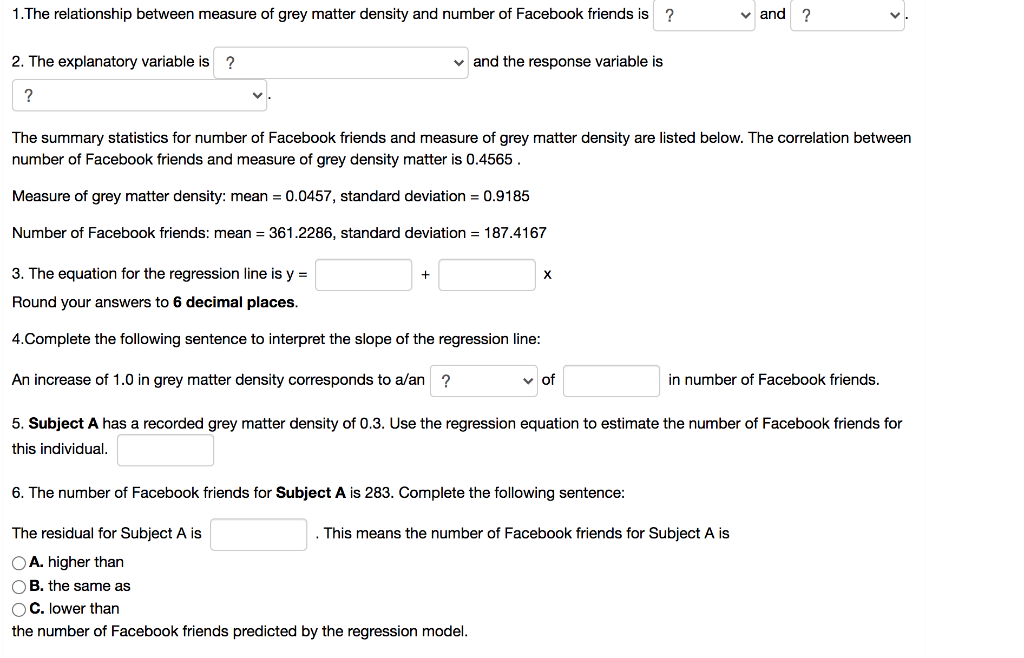 Solved (13 points) The brain on Facebook - Researchers were | Chegg.com