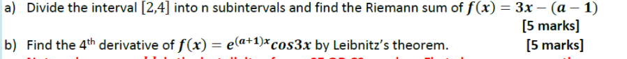 Solved a) Divide the interval (2,4) into n subintervals and | Chegg.com