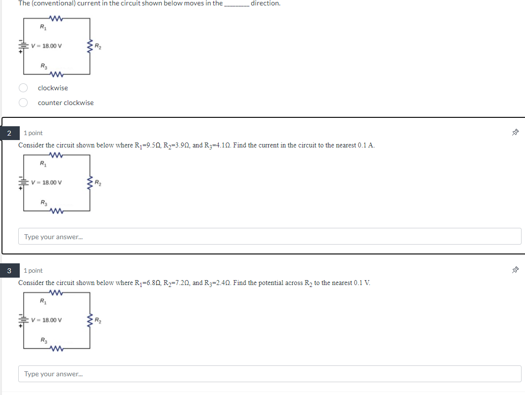 Solved clockwise counter clockwise 1 point Consider the | Chegg.com