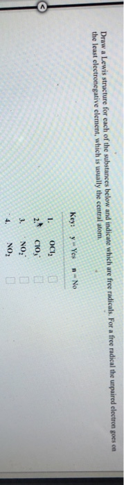 Solved Draw a Lewis structure for each of the substances | Chegg.com