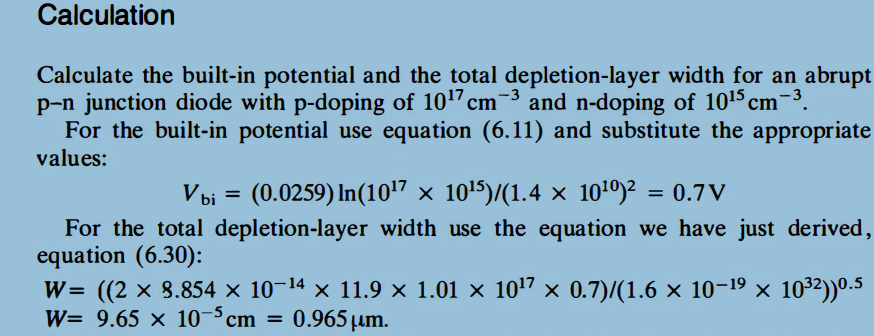 Solved Calculation -3 Calculate the built-in potential and | Chegg.com