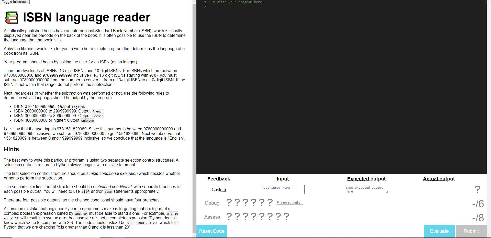 Solved ISBN language reader All officially published books | Chegg.com