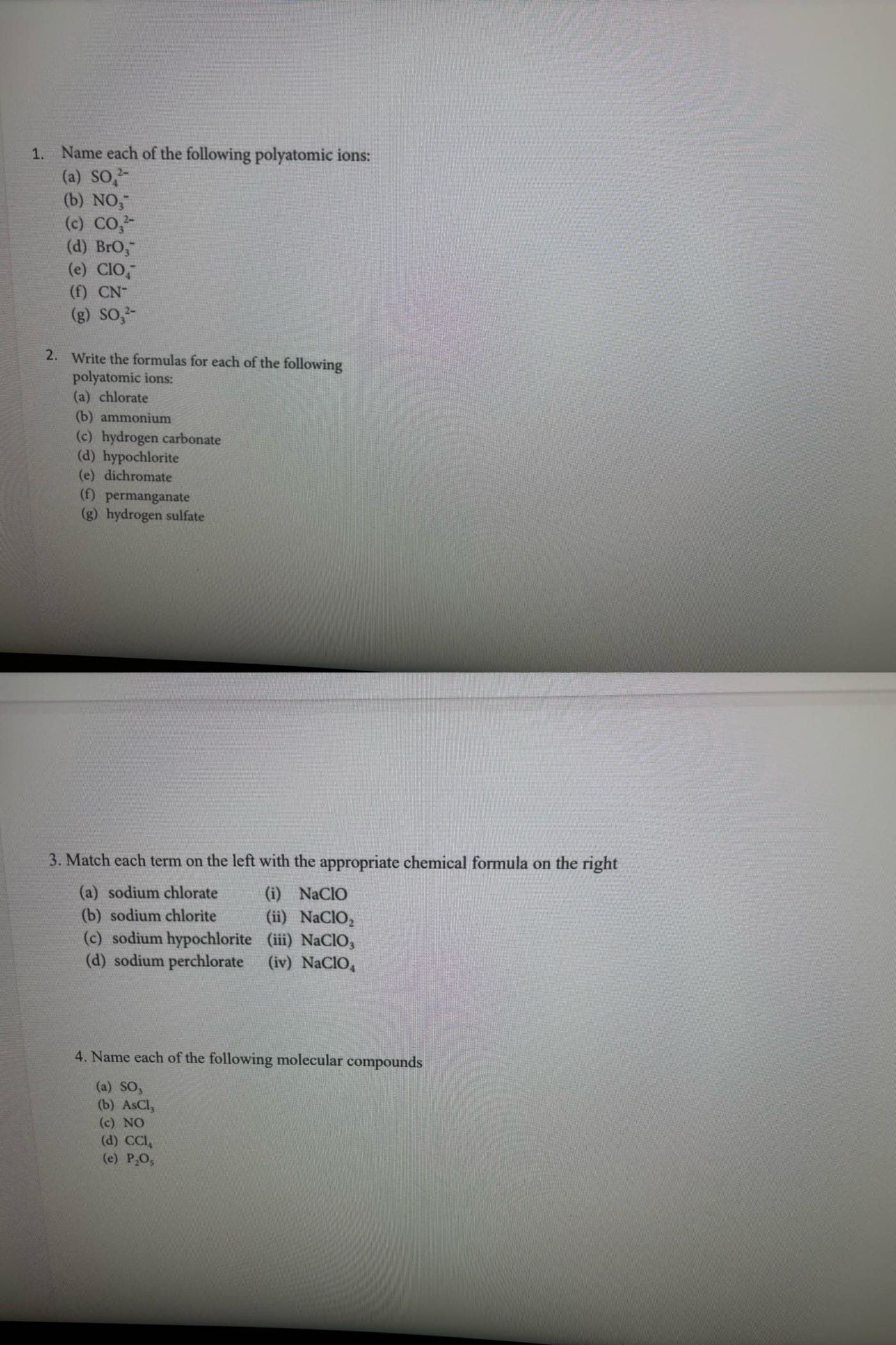 Solved High school Chemistry, Solve all the questions | Chegg.com