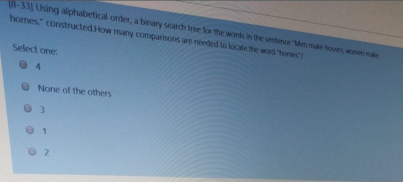 Solved 18-33] Using alphabetical order, a binary search tree | Chegg.com