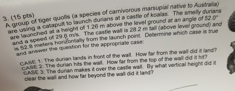 Solved 3. (15 pts) A group of tiger quolis (a species of | Chegg.com
