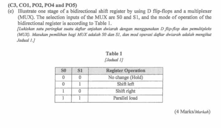 Solved (C3, C01, PO2, PO4 and PO5) (e) Illustrate one stage | Chegg.com
