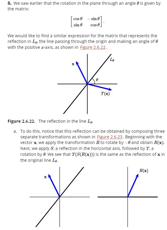 Solved 8. We saw earlier that the rotation in the plane | Chegg.com