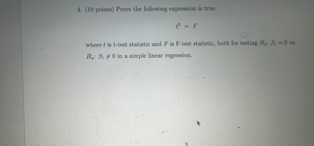 Solved 4. (10 points) Prove the following expression is | Chegg.com