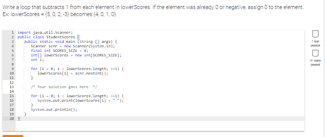 Solved Write A Loop That Subtracts 1 From Each Element In 2732
