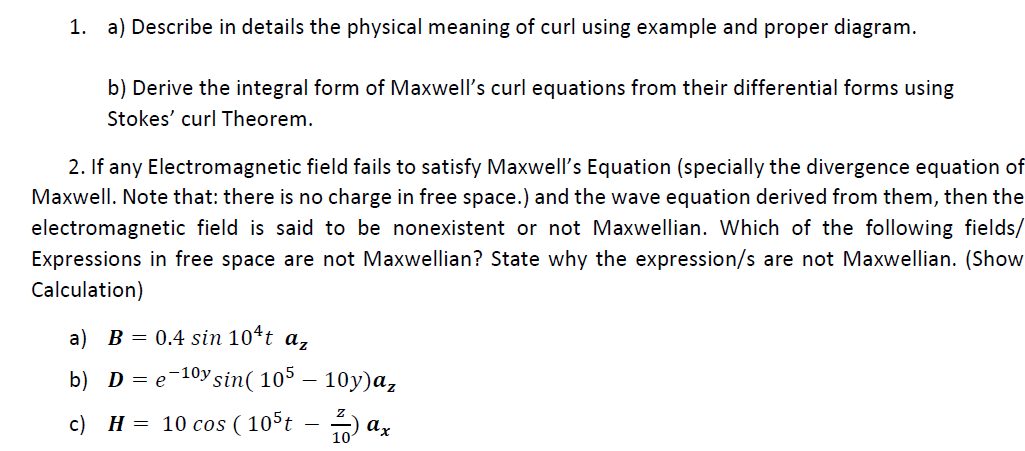 Solved 1. a) Describe in details the physical meaning of | Chegg.com