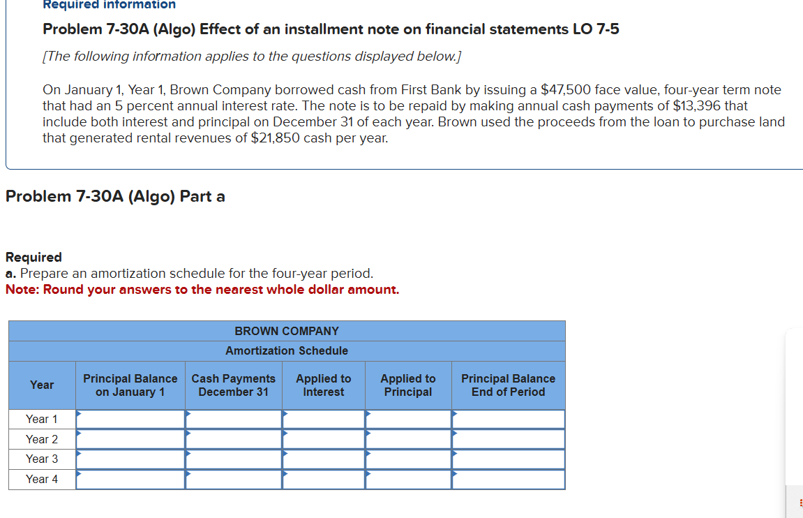 Solved Required intormationProblem 7-30A (Algo) ﻿Effect of | Chegg.com