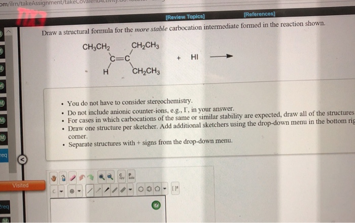 Solved Review Topics Draw a structural formula for the major | Chegg.com