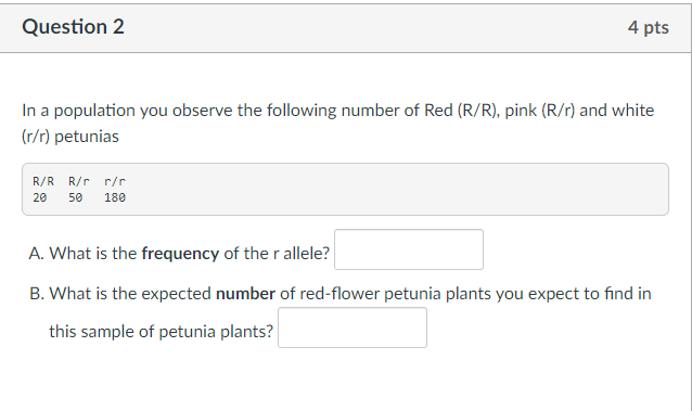 Solved In a population you observe the following number of | Chegg.com