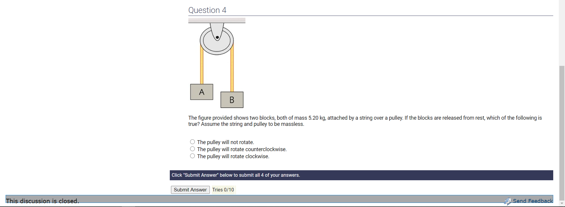 Solved Question 4 A B The figure provided shows two blocks, | Chegg.com