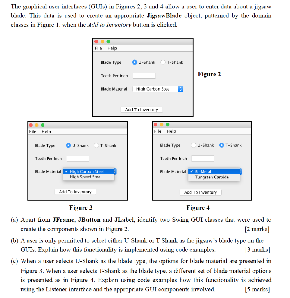The graphical user interfaces (GUIS) in Figures 2, 3 | Chegg.com