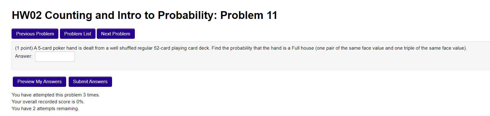 Solved HW02 Counting and Intro to Probability: Problem | Chegg.com Solved HW02 Counting and Intro to Probability: Problem | Chegg.com