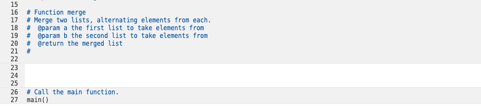 Solved C Write A Function Def Merge A B That Merges Two