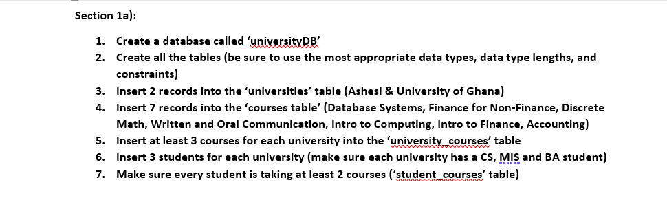 Solved MYSQL PRACTICE WORK. Universities university id (PK) | Chegg.com