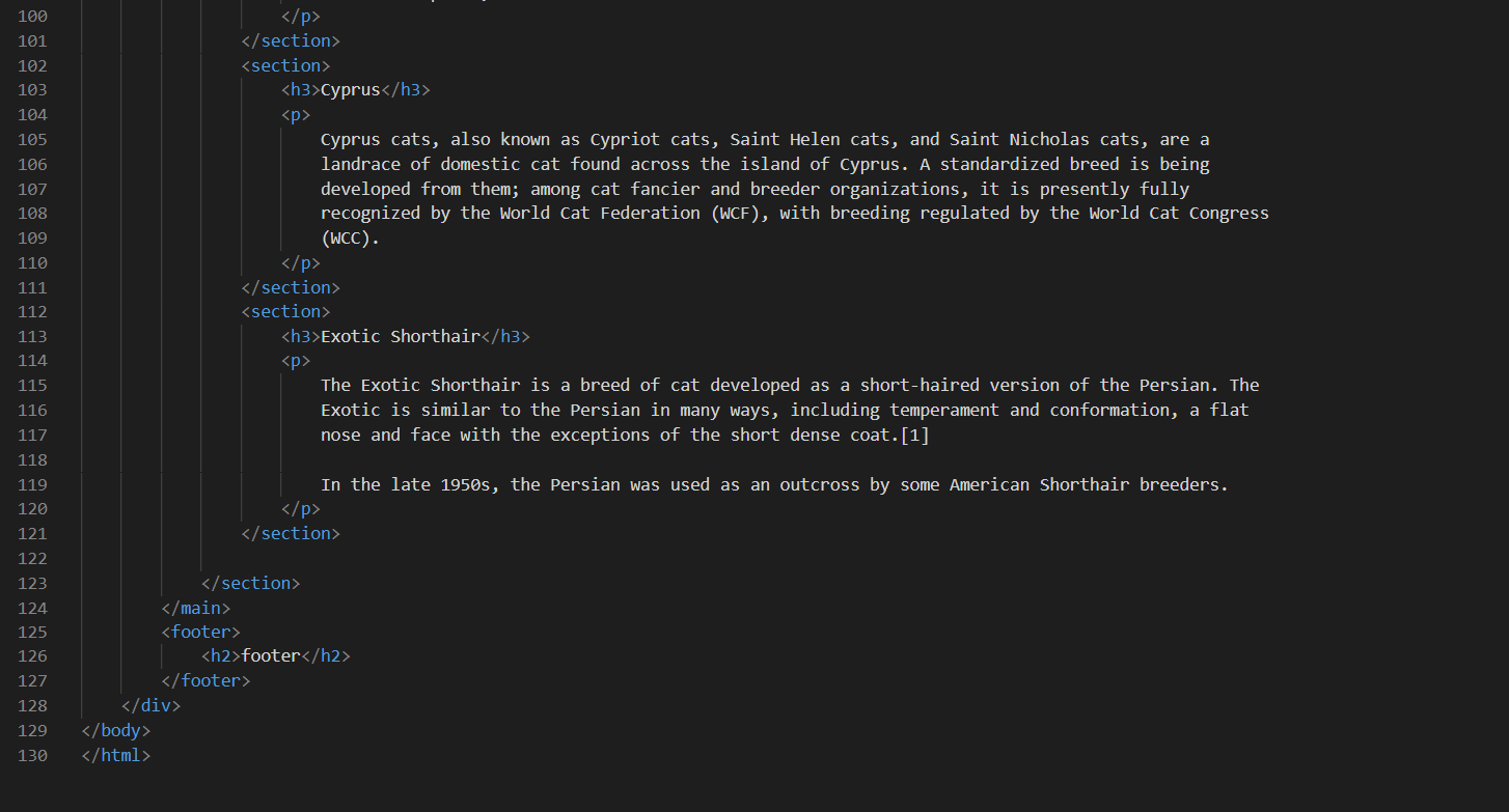 Solved Cats Site Navigation Cats Dogs Fish Birds Cats | Chegg.com