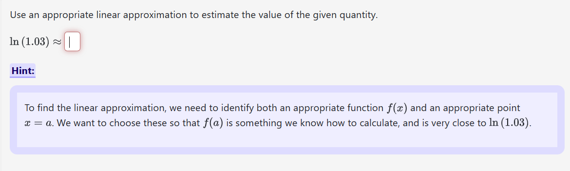 Solved Use an appropriate linear approximation to estimate | Chegg.com