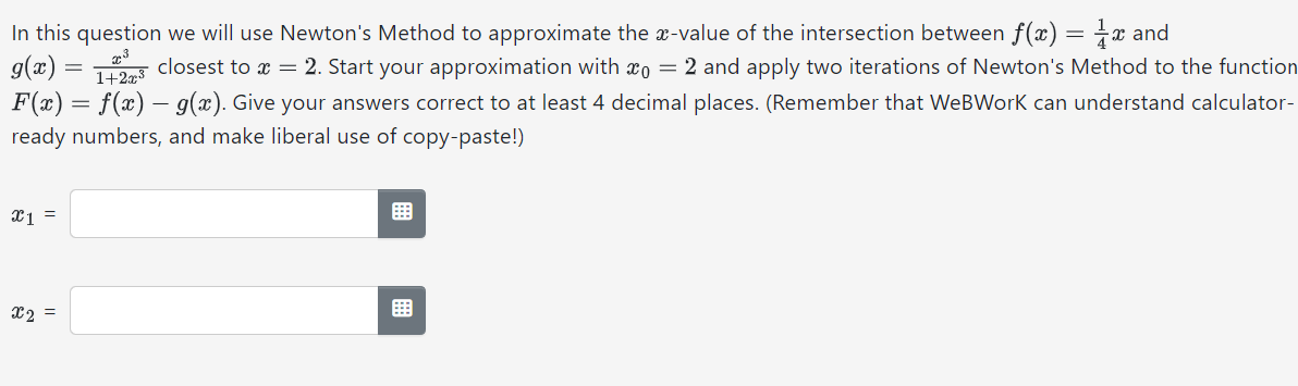 Solved In this question we will use Newton's Method to | Chegg.com