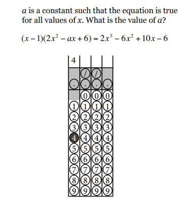Solved a is a constant such that the equation is true for | Chegg.com