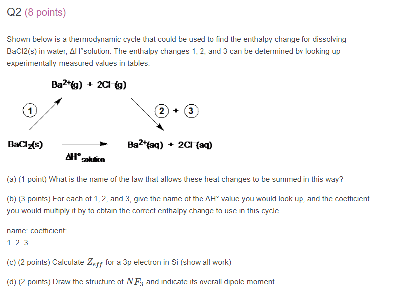 Solved Q2 (8 points) Shown below is a thermodynamic cycle | Chegg.com