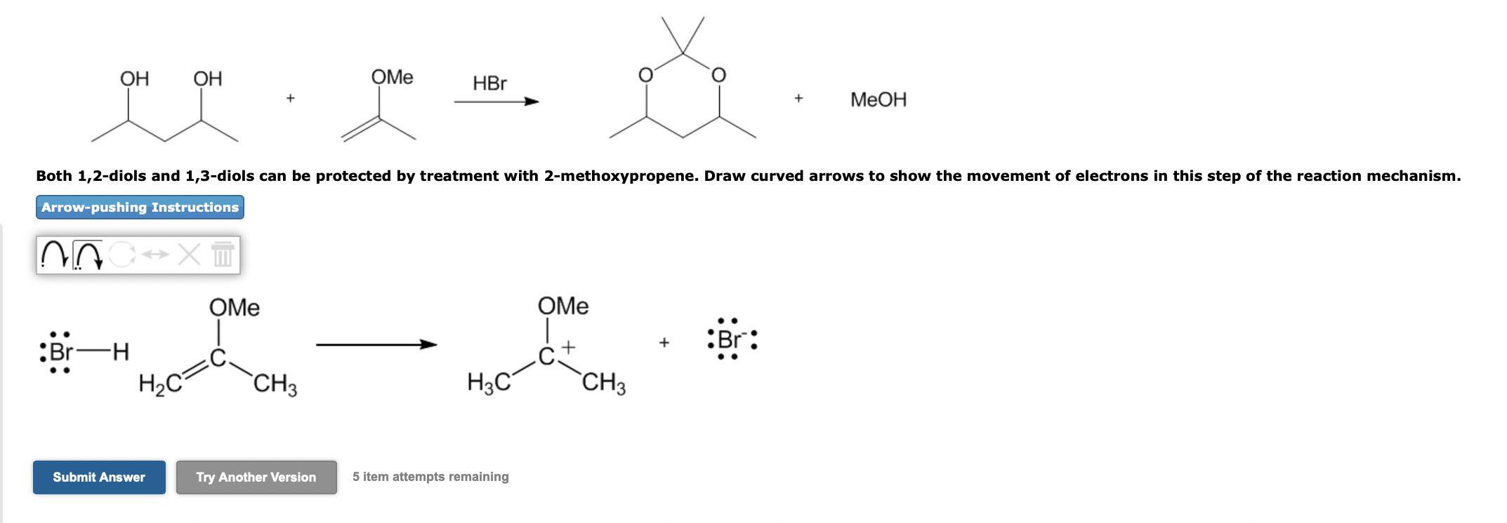 Solved HBr +MeOH Both 1,2-diols and 1,3-diols can be | Chegg.com